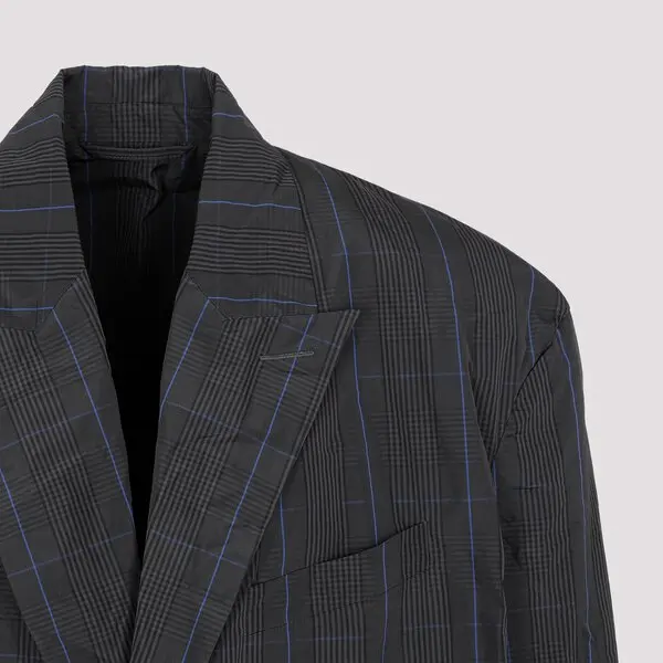 Balenciaga Checked Long Raincoat