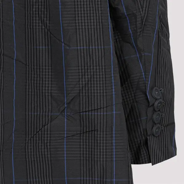 Balenciaga Checked Long Raincoat