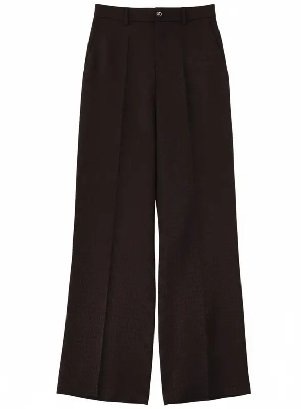 Gucci Silk Jacquard Pants - Brown