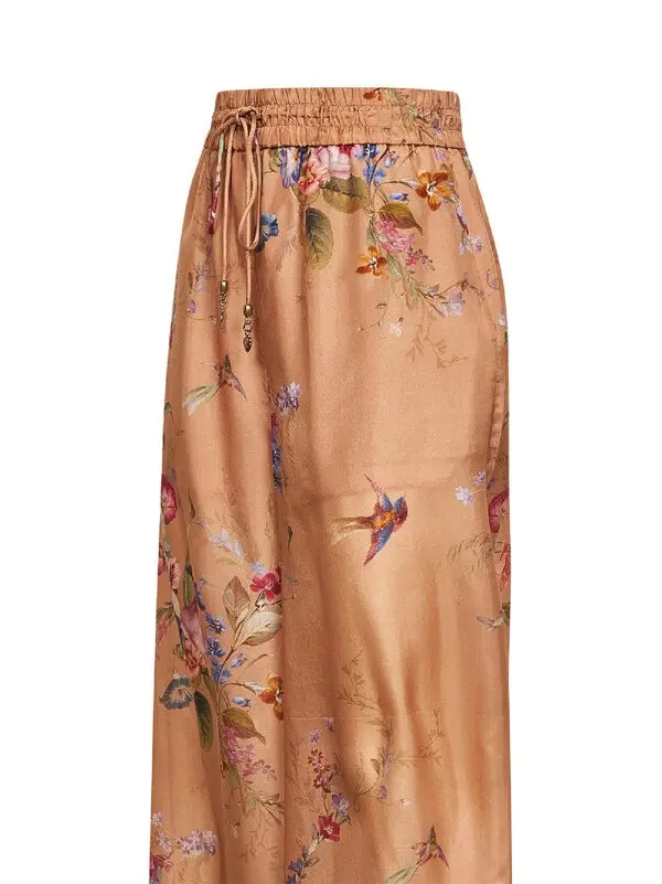 Zimmermann Floral-print Silk Habotai Patience Trousers