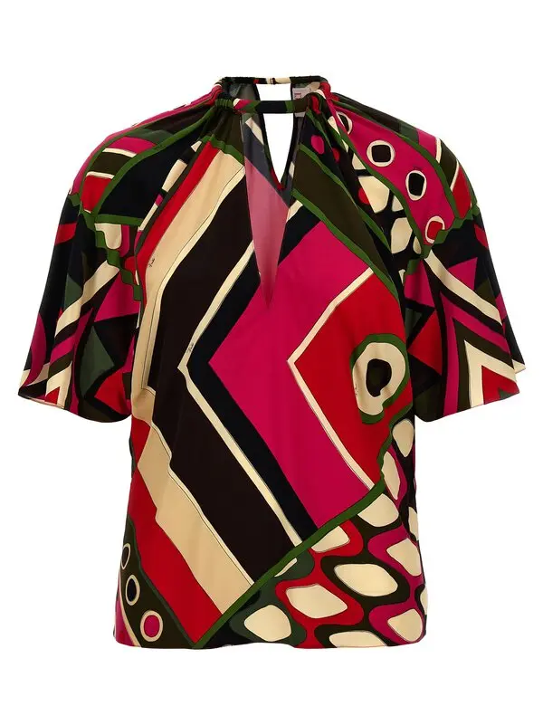 Emilio Pucci Vivara' Printed Silk Top