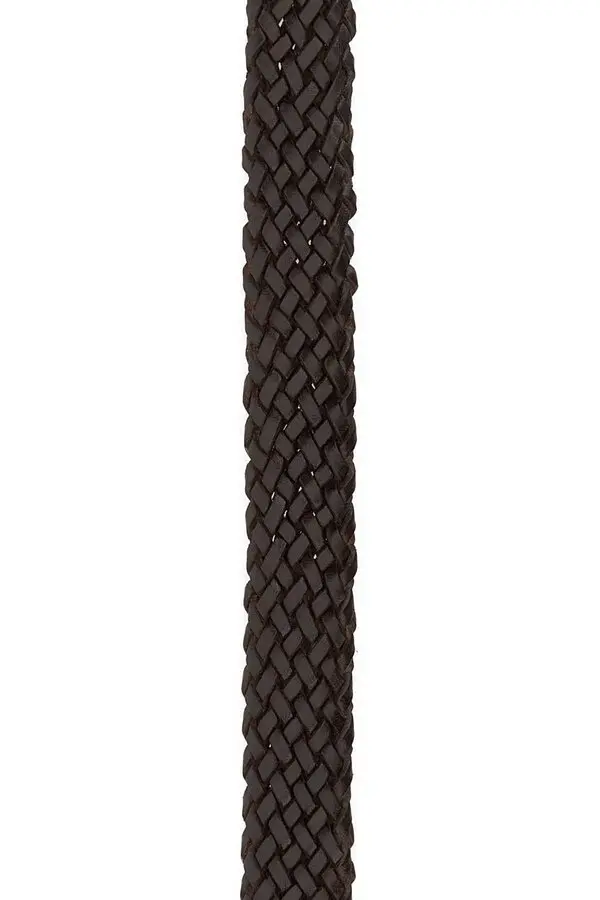 Prada Leather Woven Belt - Brown