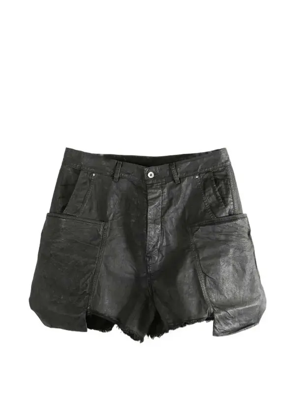 Rick Owens Cargo Shorts With Frayed Hem