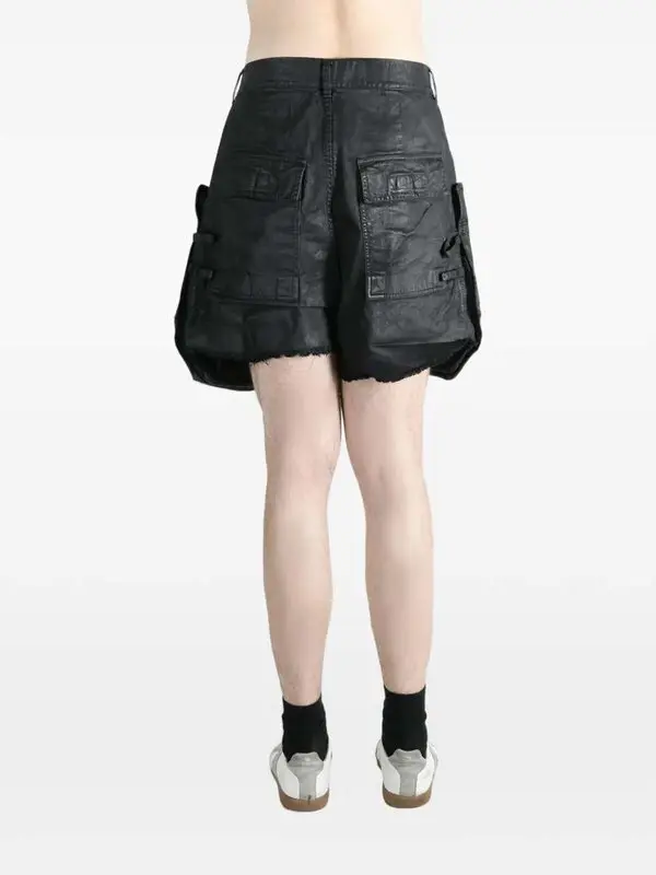 Rick Owens Cargo Shorts With Frayed Hem