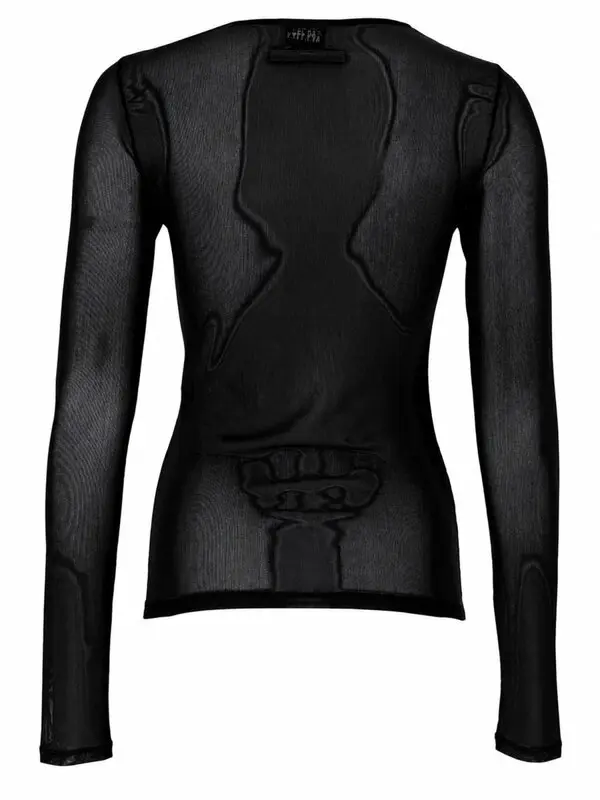 JEAN PAUL GAULTIER Mesh Embellished Top - Black
