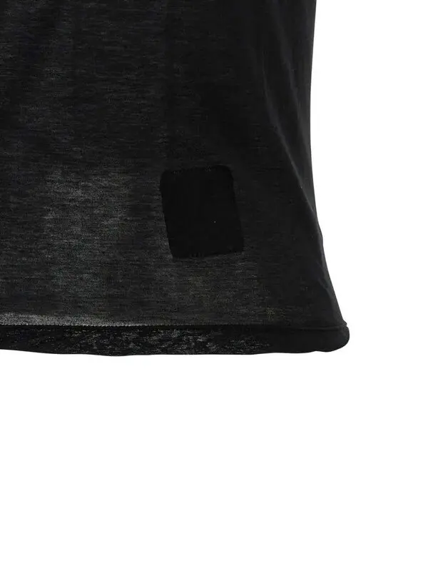 Rick Owens Asymmetric One-shoulder Cotton Top - Black