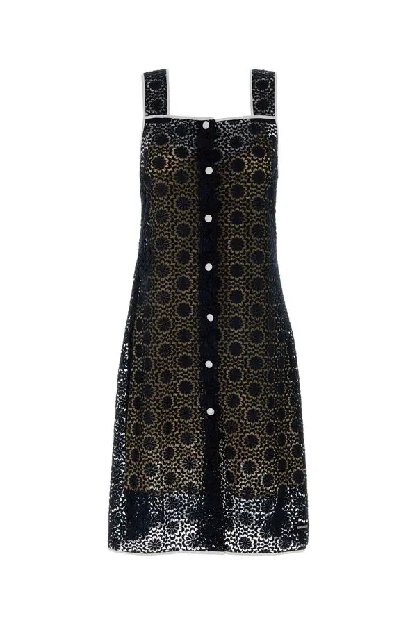 Miu Miu Macrame Lace Dress - Blue