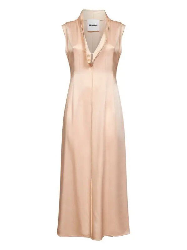 JIL SANDER Fluid Midi Sleeveless Dress - Multicolor