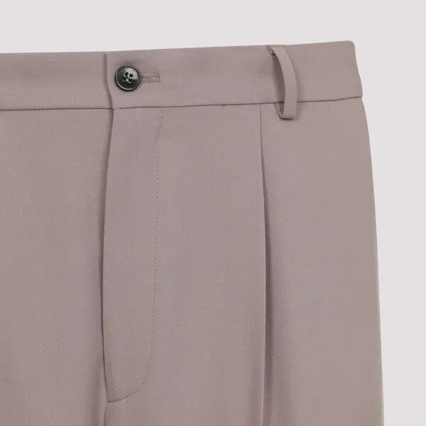 Dries Van Noten Wool Wide Leg Trousers - Multicolor