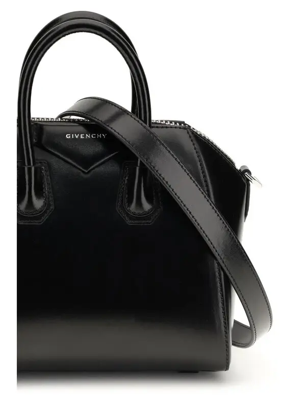 Givenchy Antigona Mini Box Leather Handbag - Black