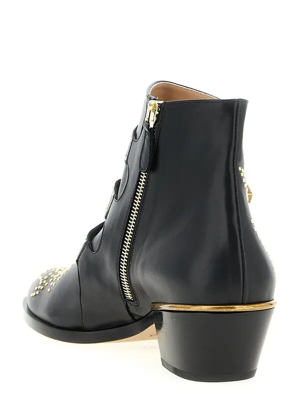 Chloé Susanna Buckled Ankle Boots - Black