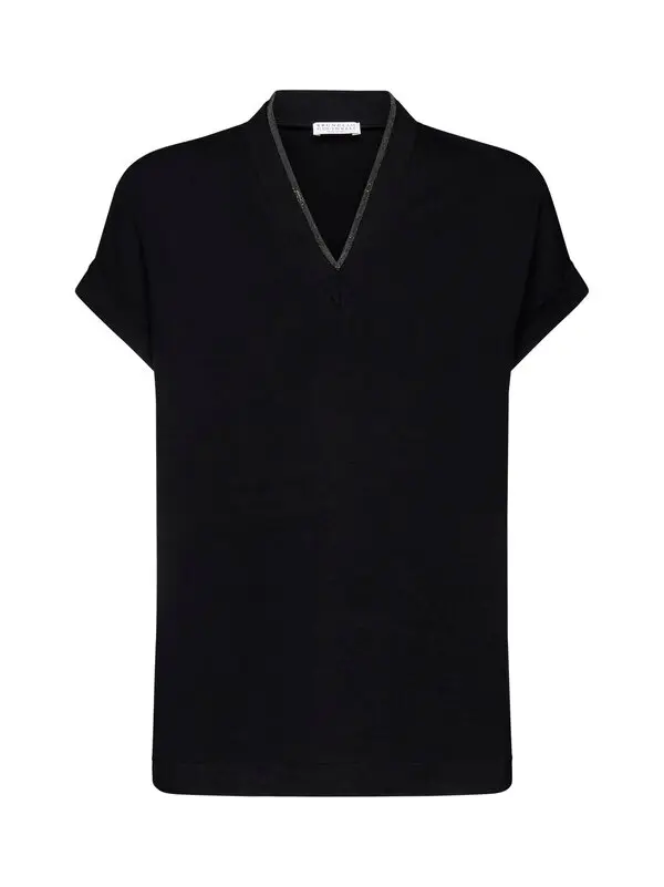 Brunello Cucinelli T-shirt With Precious Neckline