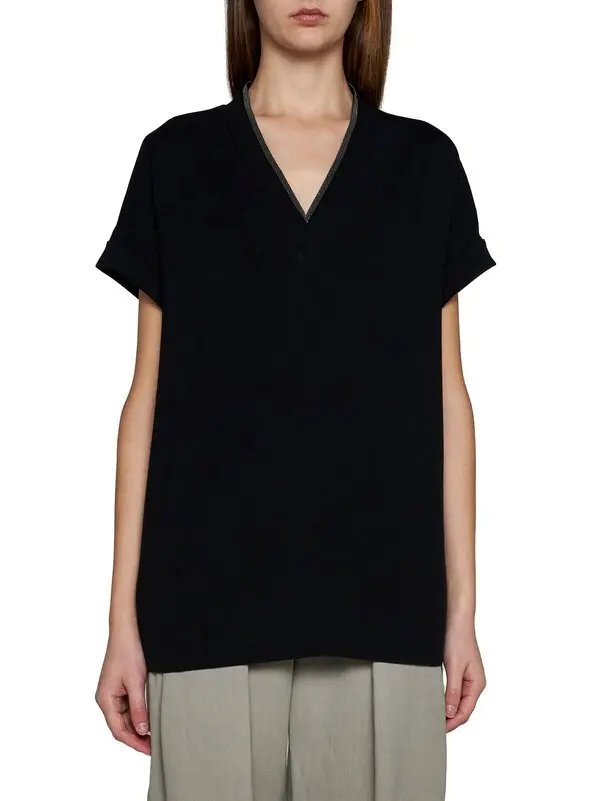 Brunello Cucinelli T-shirt With Precious Neckline