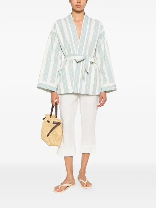 FORTE_FORTE Striped Kimono Jacket - Multicolor