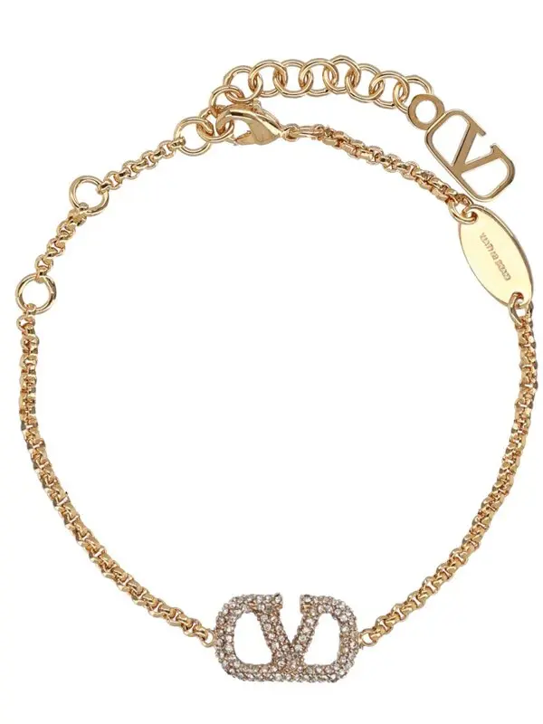 Valentino Garavani Vlogo Signature Bracelet In Brass - Gold