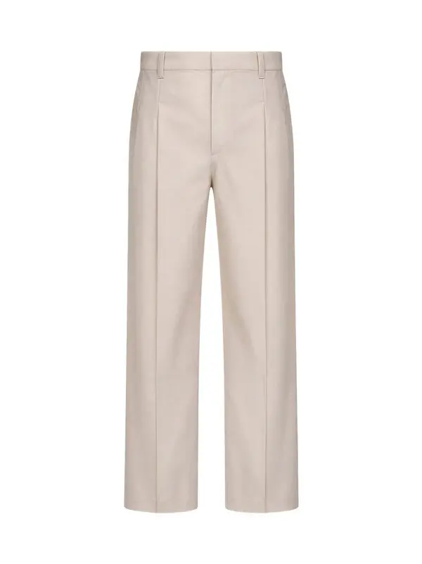 Brunello Cucinelli Techno Poplin Palazzo Trousers With Monili Embroidery - Multicolor