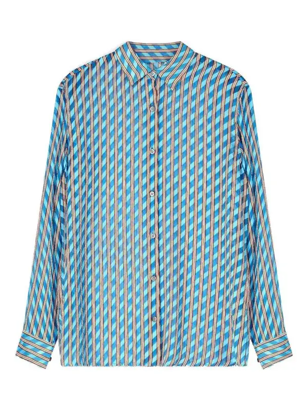 Dries Van Noten Striped Shirt - Blue