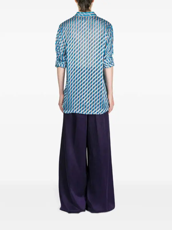 Dries Van Noten Striped Shirt - Blue