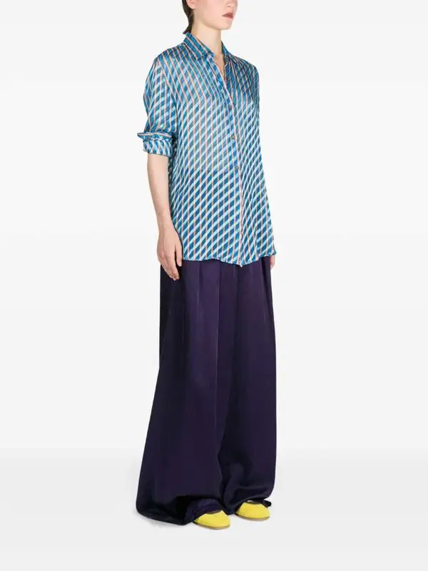 Dries Van Noten Striped Shirt - Blue