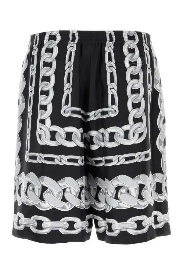 Versace Printed Silk Bermuda Shorts - Multicolor