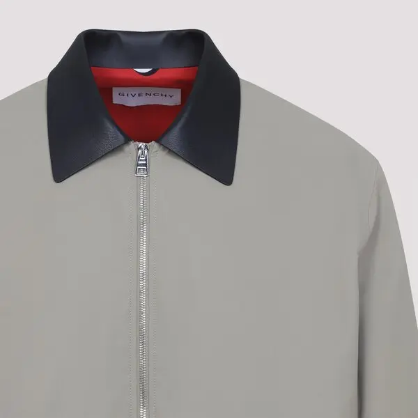 Givenchy Cotton Twill Jacket With Leather Collar - Multicolor