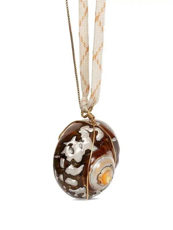 Dries Van Noten Charm Necklace With Shell Detail - Silver