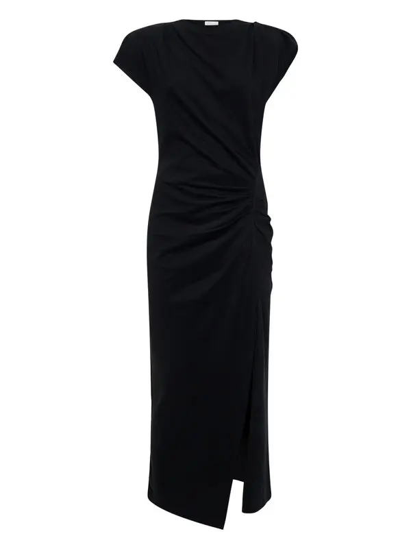 Isabel Marant Étoile Black Cotton Jersey Nadela Long Dress - Multicolor