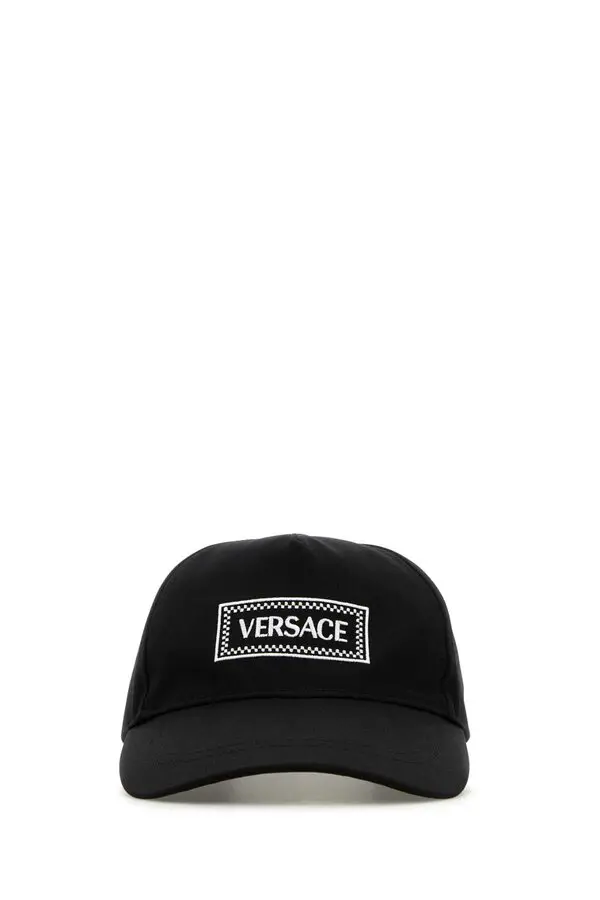 Versace Cotton Baseball Cap - Black