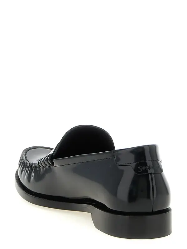 Saint Laurent Le Loafer Loafers In Glossed Leather - Black