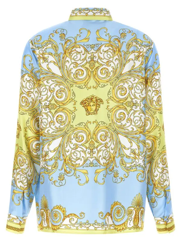 Versace Spring Barocco Print Long Sleeve Shirt - Multicolor