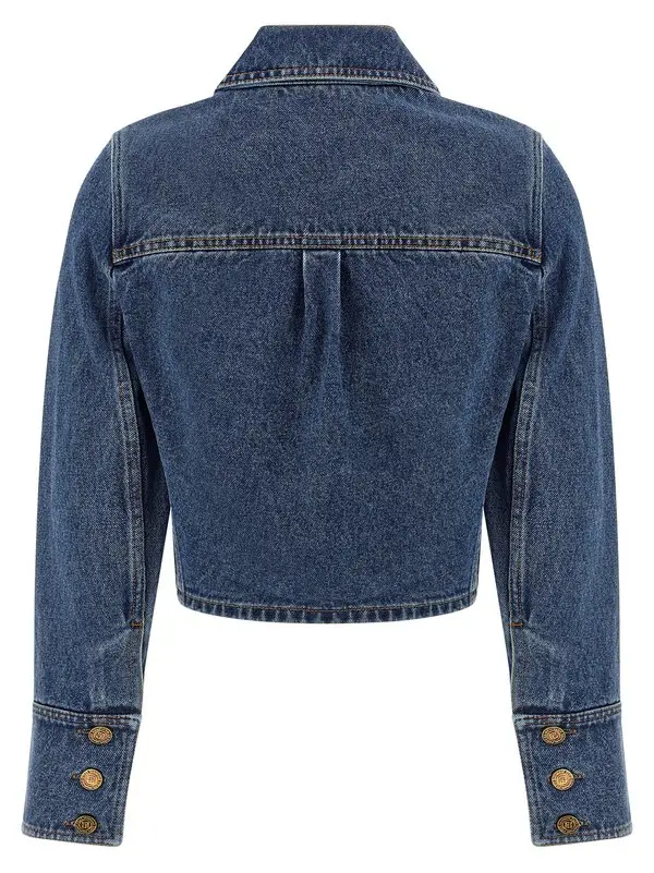Balmain Cropped Denim Jacket