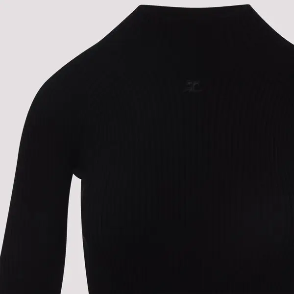 COURREGES Circle Rib Mini Dress
