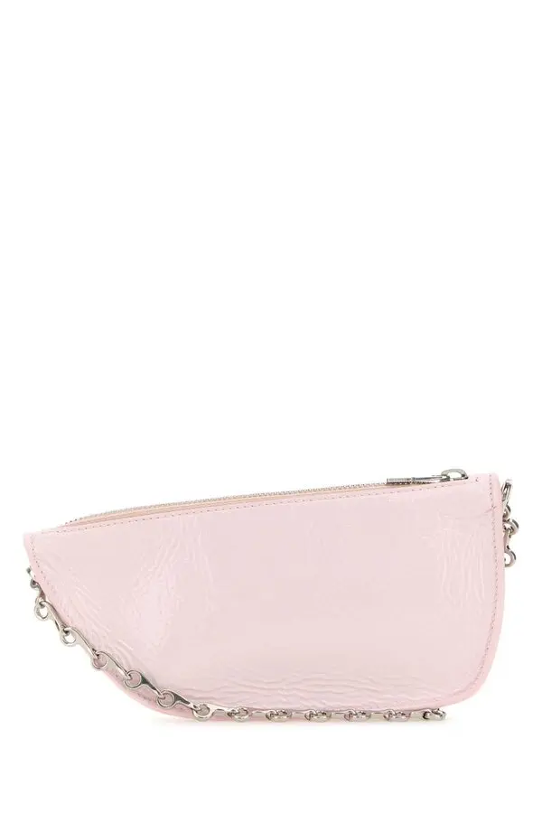 Burberry Pastel Leather Micro Shield Shoulder Bag - Pink