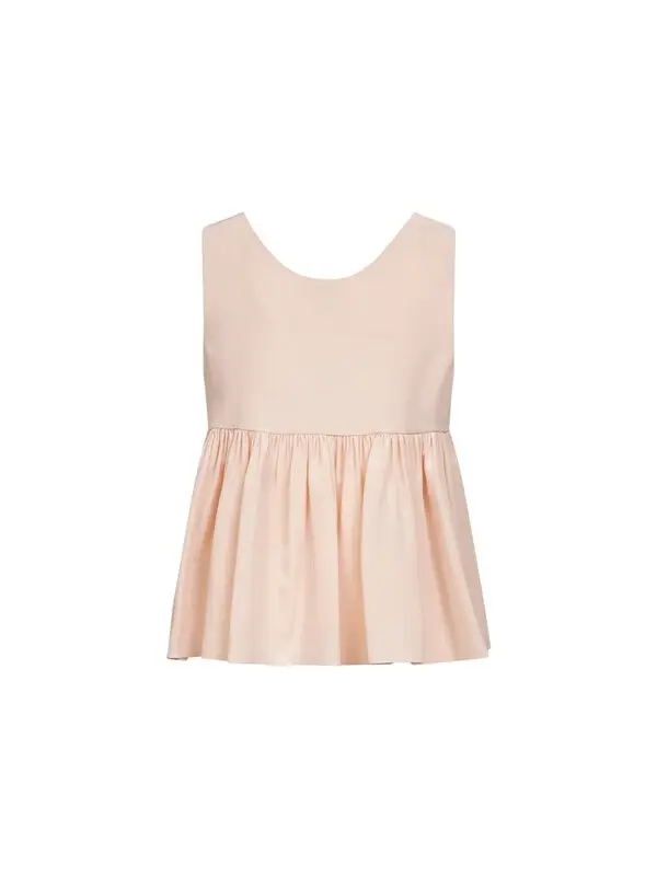 Chloé Sleeveless Fluid Top In Crêpe De Chine