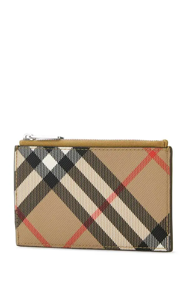 Burberry Printed Canvas Check Card Holder