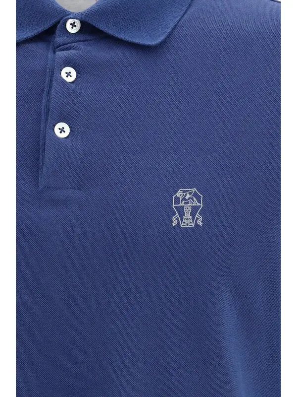 Brunello Cucinelli Cotton Polo - Blue