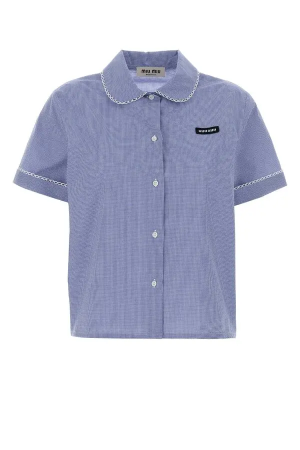 Miu Miu Embroidered Cotton Shirt