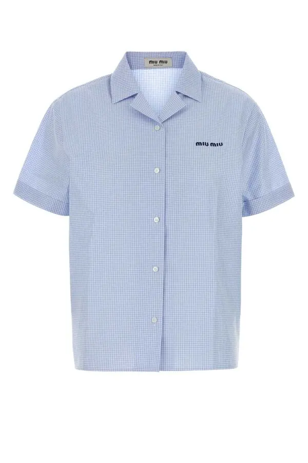 Miu Miu Embroidered Cotton Shirt - Multicolor