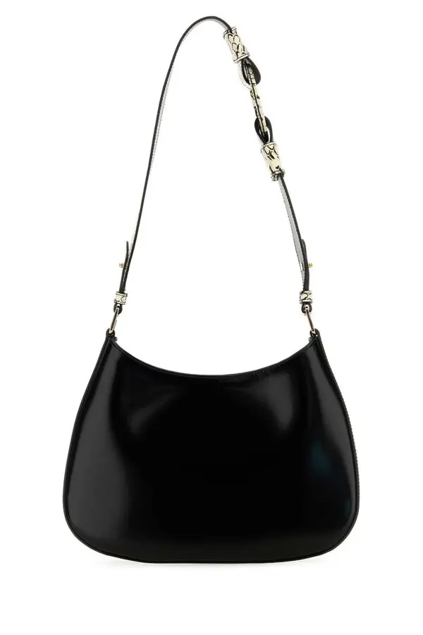 Prada Leather Cleo Shoulder Bag - Black