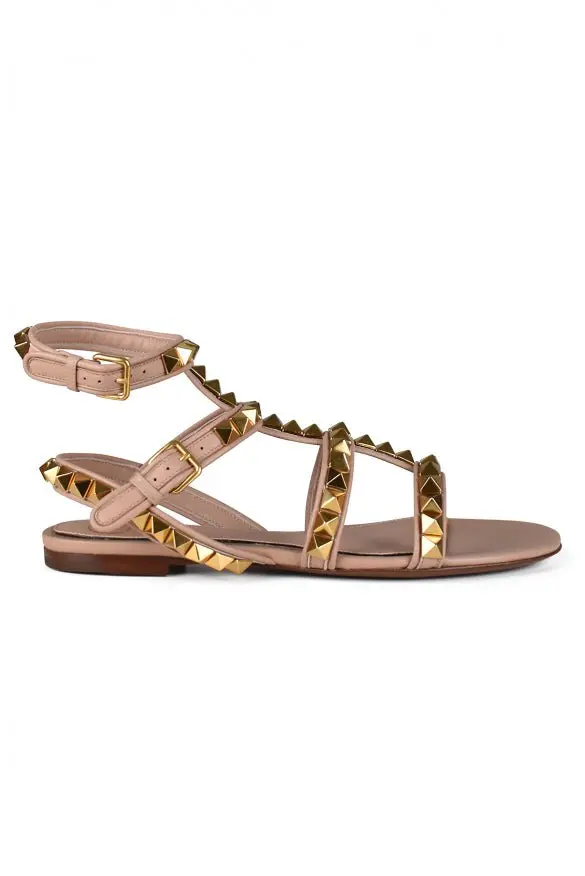 Valentino Garavani Rockstud Strappy Sandals - Pink