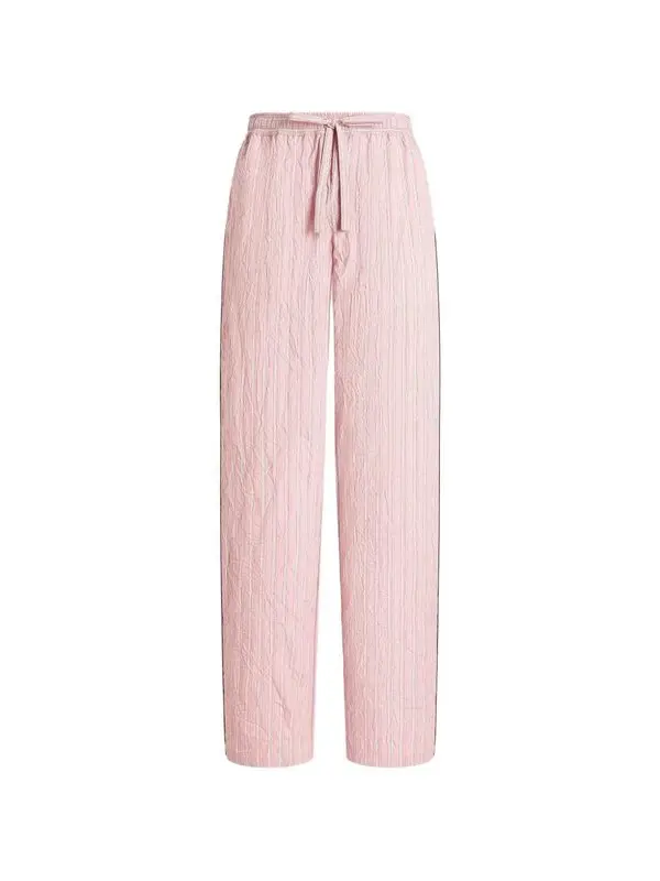 Dolce & Gabbana Striped Wrinkled Effect Trousers - Multicolor