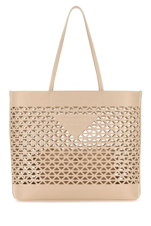 Prada Leather Shopping Bag - Brown