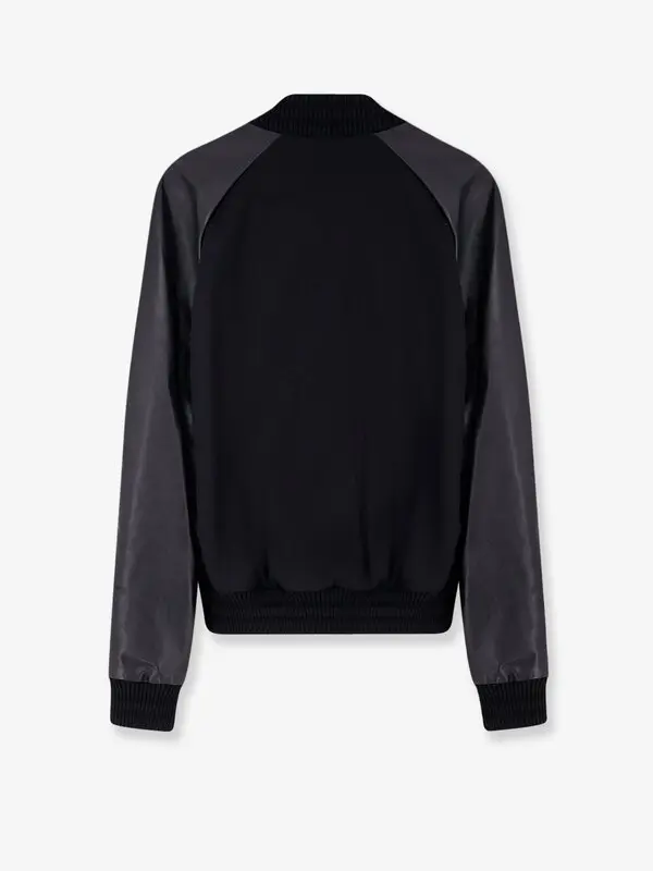 Dsquared2 Wool And Leather Varsity Jacket