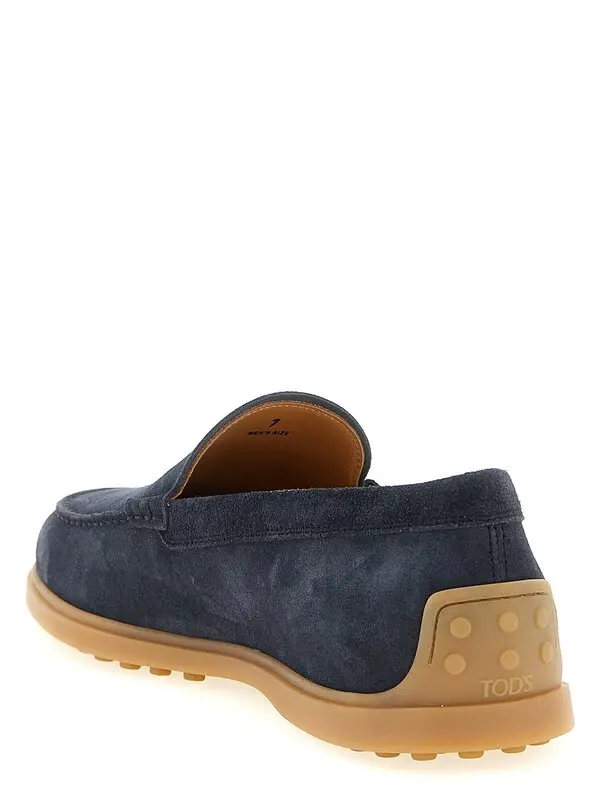 TOD'S Suede Pantofola Loafers - Blue