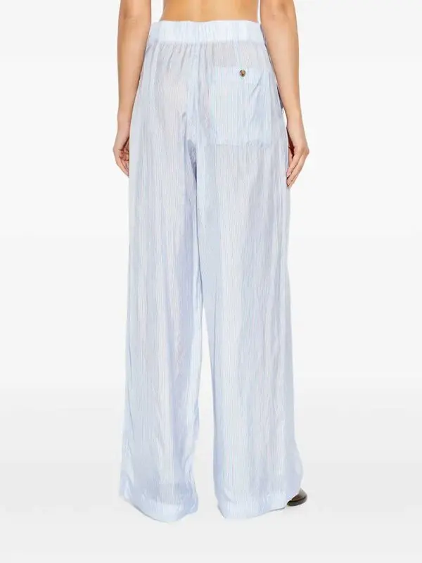 Dries Van Noten Wide-leg Striped Cupro Pants - Blue