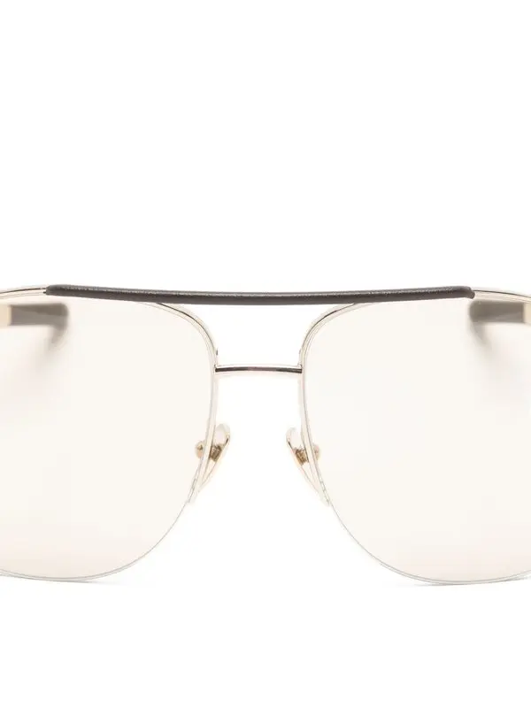 Gucci Gold-tone Pilot Frame Sunglasses