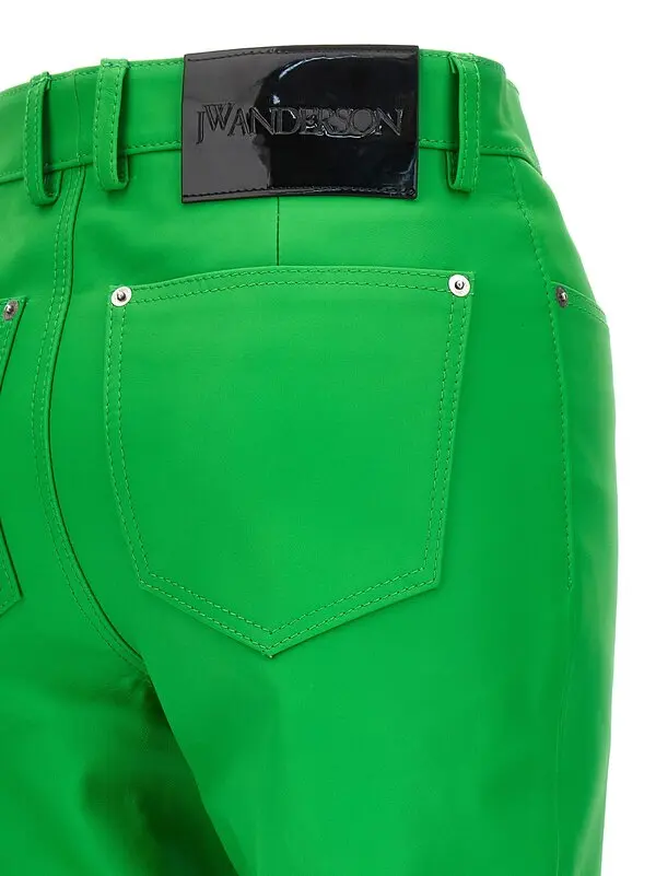 JW Anderson Leather Bootcut Trousers