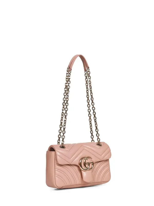 Gucci Pinky Beige Gg Marmont Small Shoulder Bag