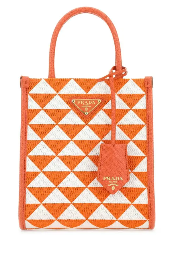 Prada Embroidered Fabric Micro Symbole Handbag - Multicolor