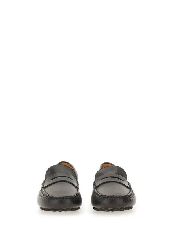 TOD'S Leather Gommino Loafers - Black
